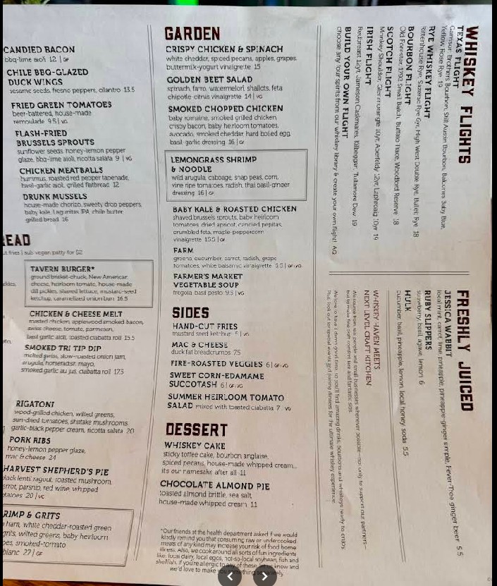 The menu of Whiskey Cake Kitchen & Bar|In Plano it offers you some ...